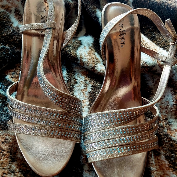 Silver Slipper | Shoes | Formal Heels | Poshmark